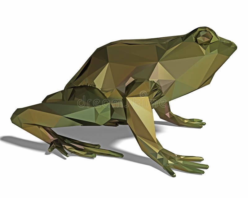 Low poly frog isolated stock illustration. Illustration of white - 52762741