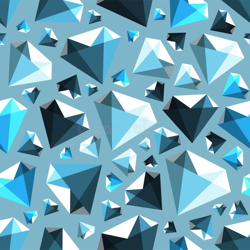 Low Poly Gem Diamond Seamless Vector Pattern Stock Vector ...
