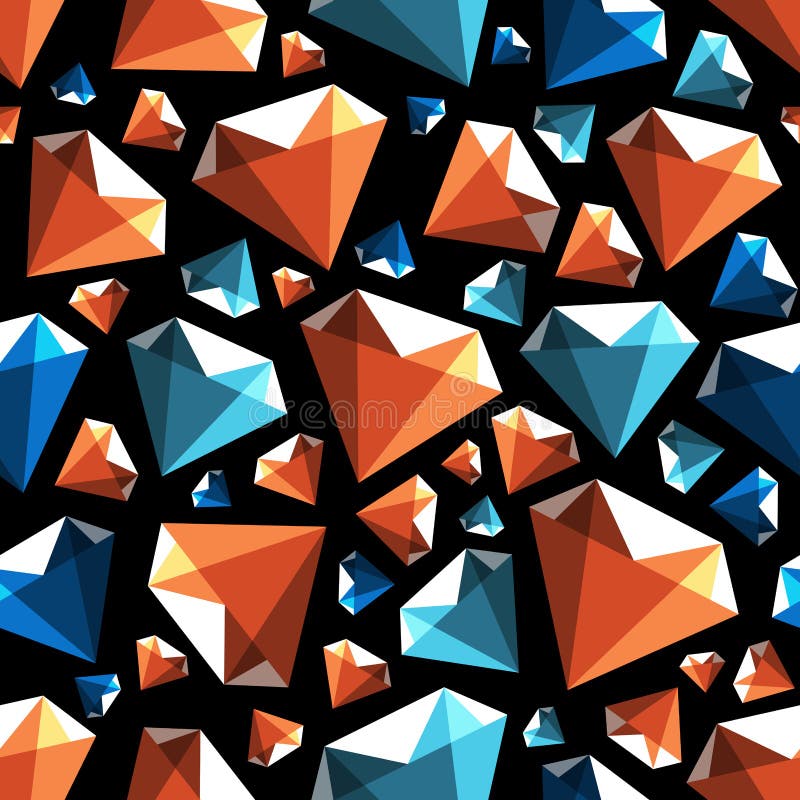 Low Poly Gem Diamond Seamless Vector Pattern Stock Vector ...