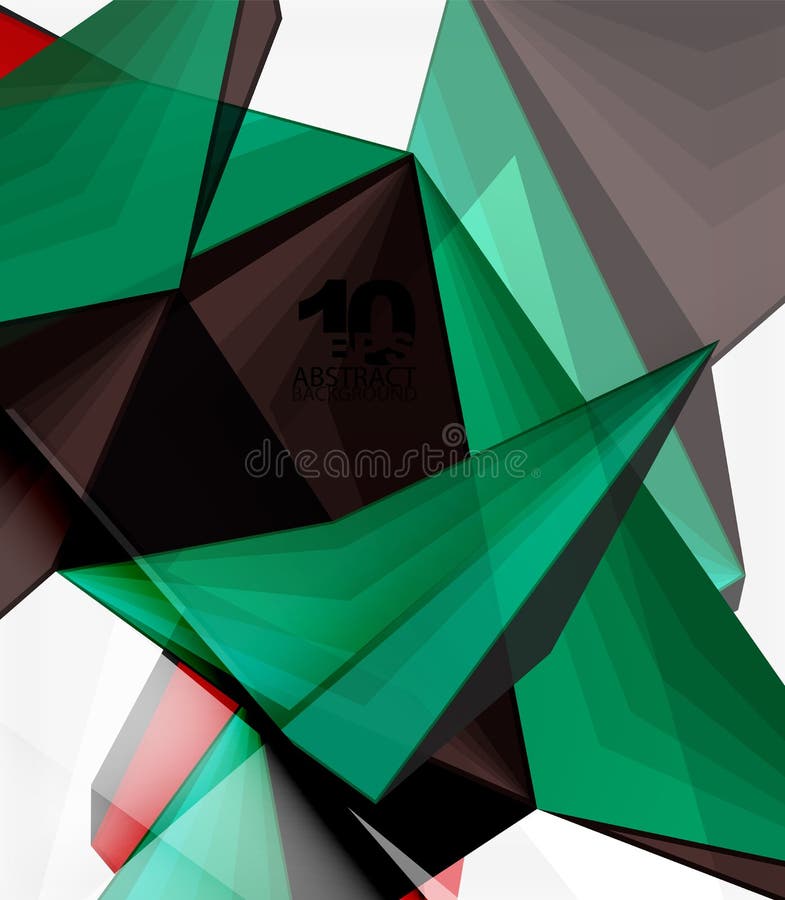 Low Poly Geometric 3d Shape Background Stock Vector - Illustration of ...