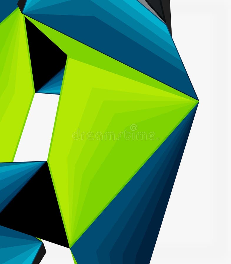 Low Poly Geometric 3d Shape Background Stock Vector - Illustration of ...