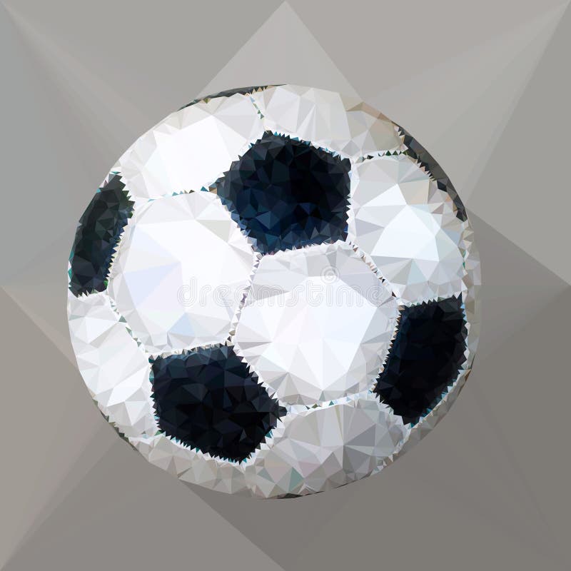 Low Poly Geometric of Football Stock Vector - Illustration of vector ...