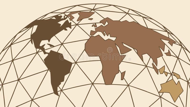 Low Poly Globe with World Continents Map, Vector Design Generative AI ...