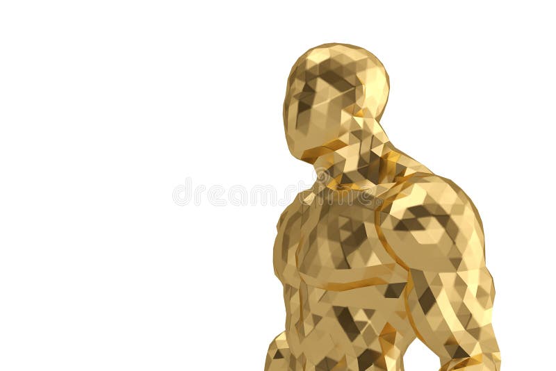 Gold man editorial stock photo. Illustration of plastic - 12961388