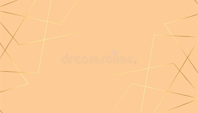 Low Poly Golden Lines Background with Pastel Peach Color Stock Vector ...