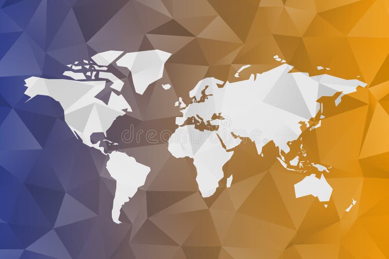 Low poly map of USA stock vector. Illustration of poly - 71339926