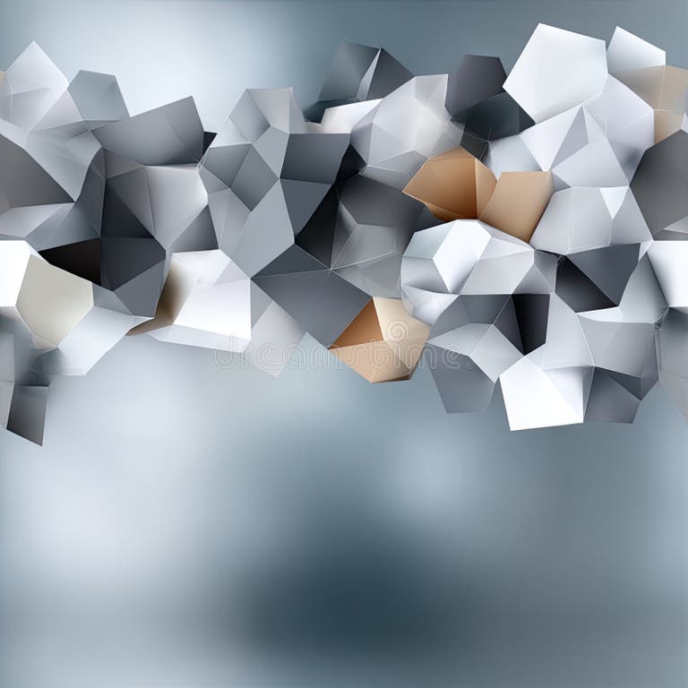 Low-poly Gray Geometric Shapes Create an Abstract Background, Perfect ...
