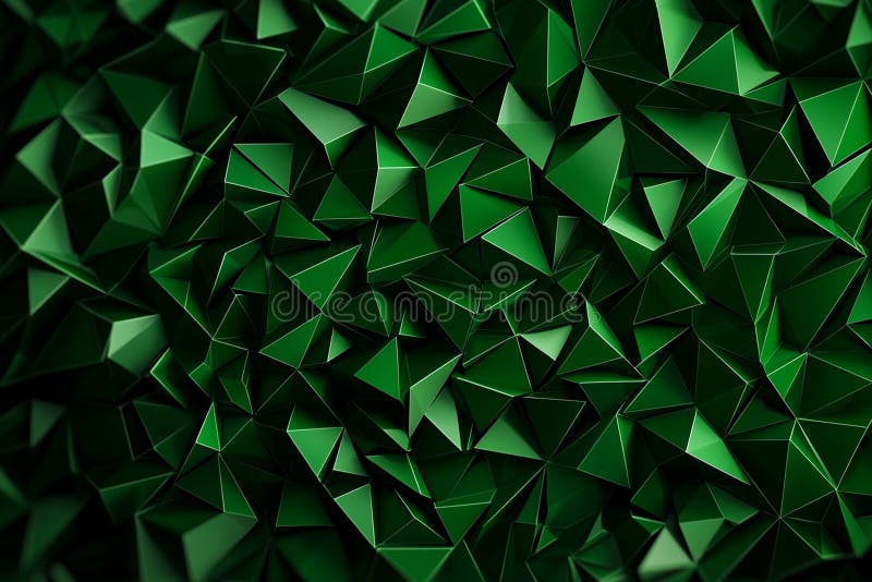 Low Poly Green Geometric Background with Sharp Triangular Shapes ...