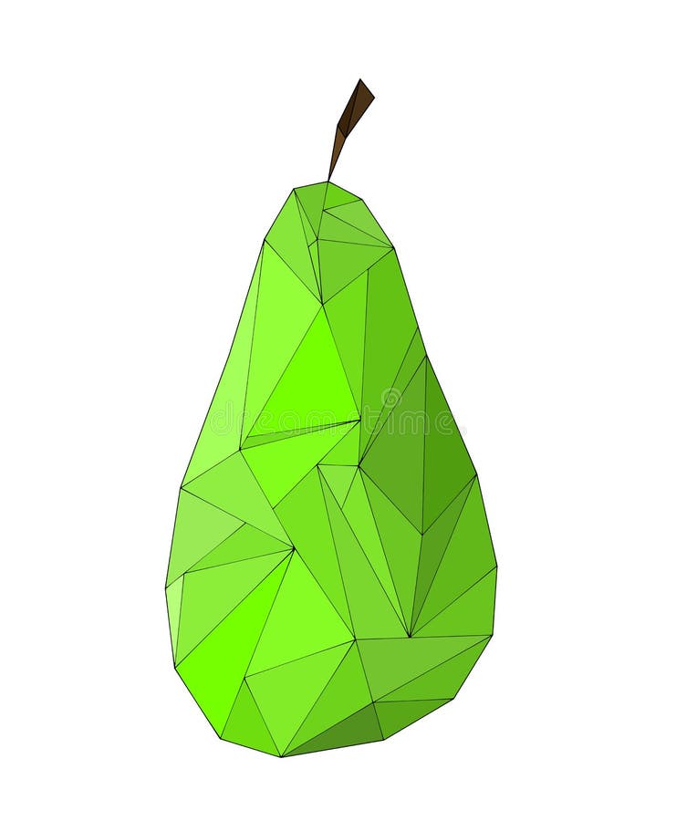 Polygon pear fruit stock illustration. Illustration of pear - 267096568