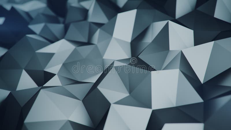 Grey Low Poly 3D Surface. Abstract Render Stock Illustration ...