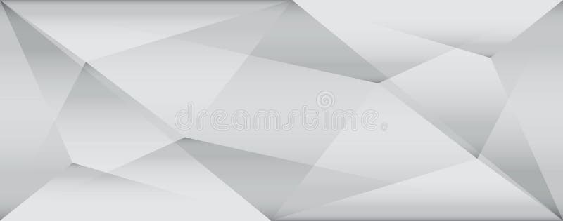 Low Poly Grey and White Background for Design of Geometric Triangle ...