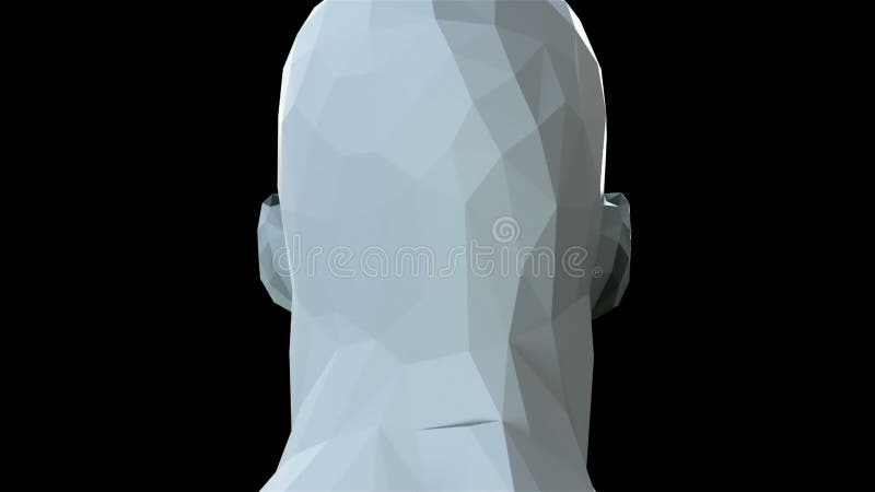 Low Poly Head, Art Objects, Simple Style in the Space, 3d Rendering ...