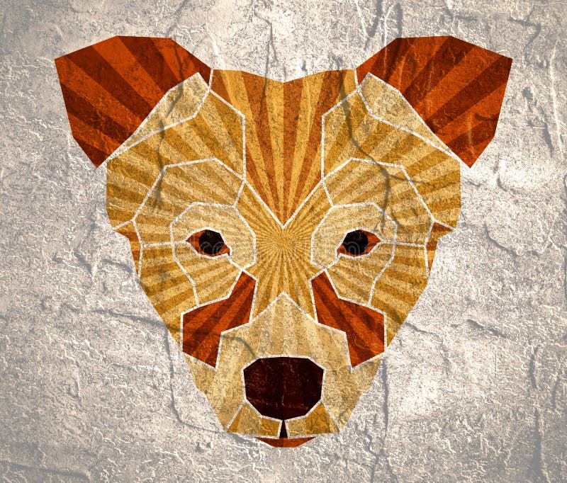Low poly head of the dog stock illustration. Illustration of geometric ...
