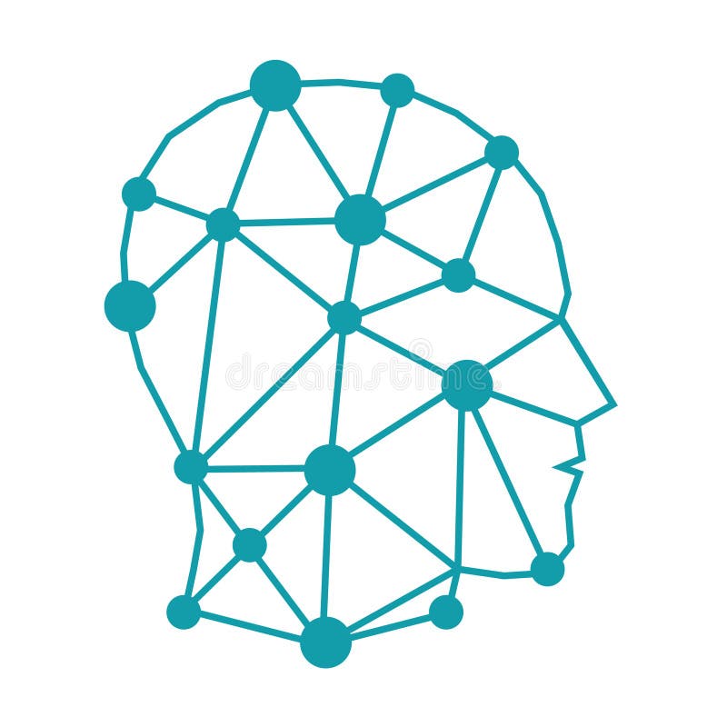 Low Poly Head Icon Design. Vector. Stock Vector - Illustration of brain ...