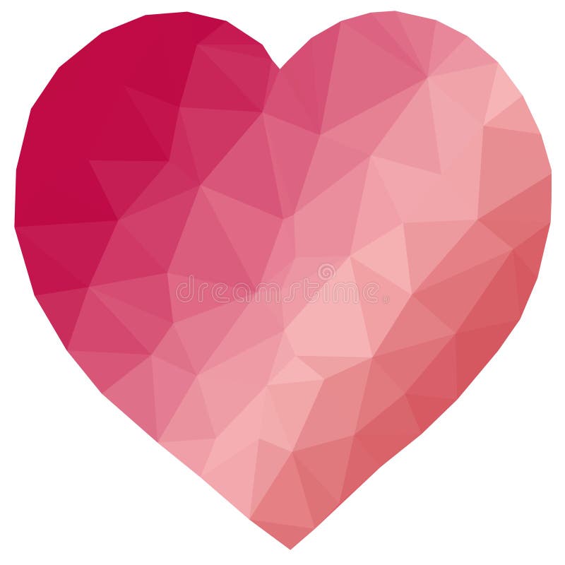 Low poly heart stock vector. Illustration of background - 56100759