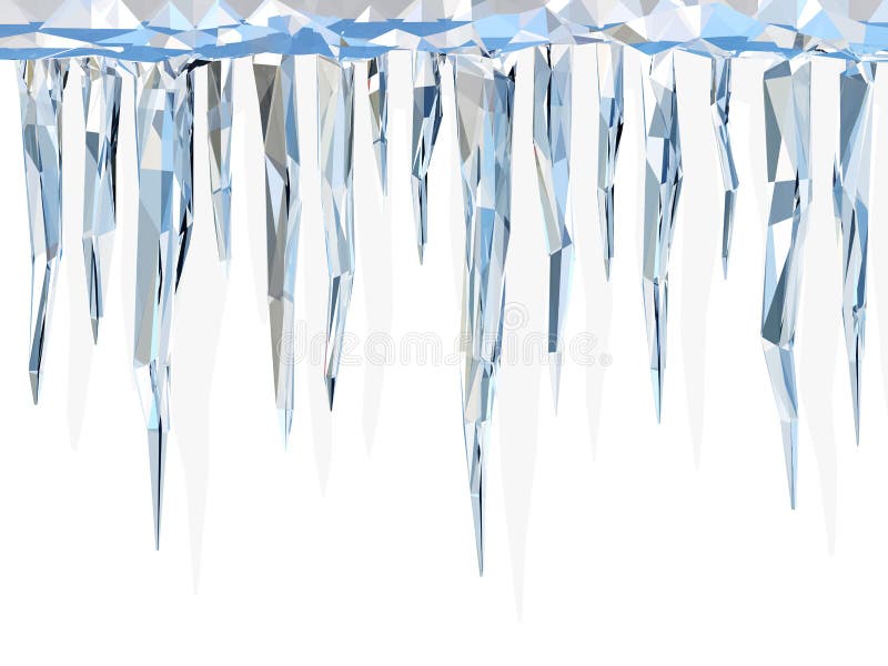 Low poly icicles stock illustration. Illustration of glass - 44818772