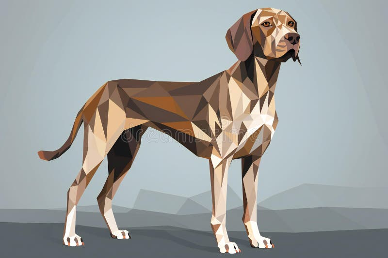Low Poly Illustration of a Dog, Low Poly Design Stock Illustration ...