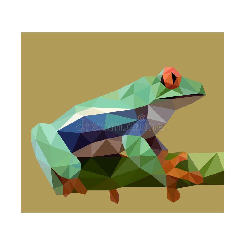 Low Poly Illustration of Frog Stock Vector - Illustration of abstract ...