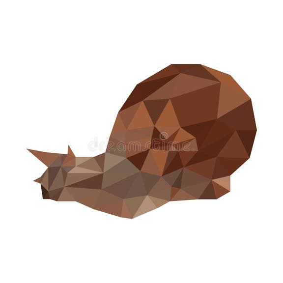 Low Poly Illustration of Snail Stock Vector - Illustration of closeup ...