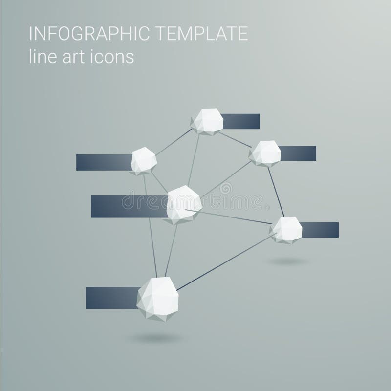 Low Poly Infographics Template with Abstract Stock Vector ...
