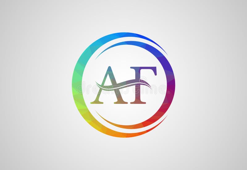 Low Poly and Initial AF Letter Logo Design, Vector Design Concept Stock ...