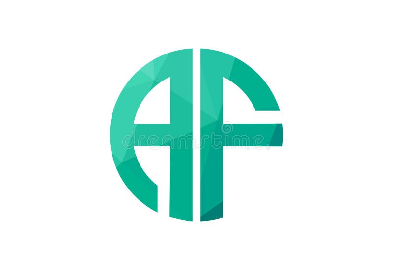 Low Poly and Initial AF Letter Logo Design, Vector Design Concept Stock ...