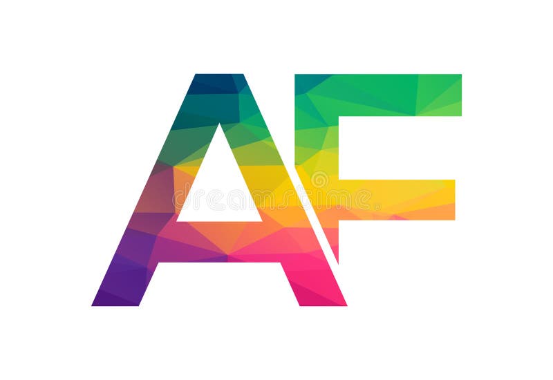 Low Poly and Initial AF Letter Logo Design, Vector Design Concept Stock ...