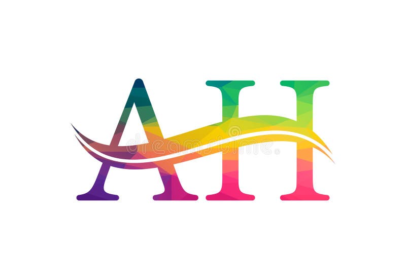 Low Poly and Initial AH Letter Logo Design, Vector Design Concept Stock ...