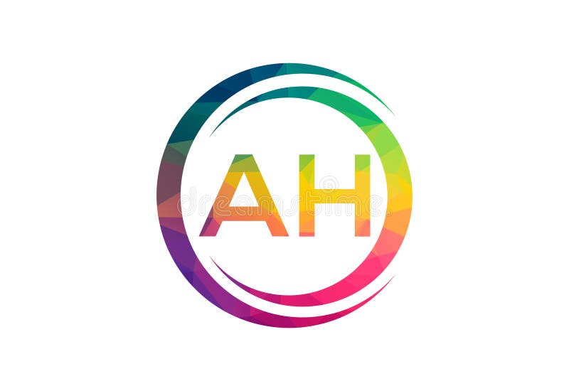 Low Poly and Initial AH Letter Logo Design, Vector Design Concept Stock ...