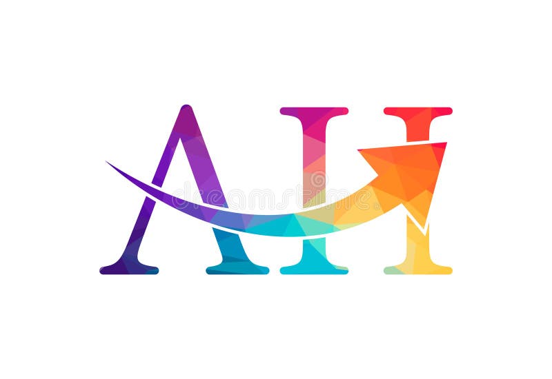 Low Poly and Initial AH Letter Logo Design, Vector Design Concept Stock ...