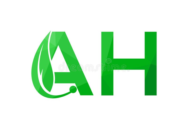 Low Poly and Initial AH Letter Logo Design, Vector Design Concept Stock ...