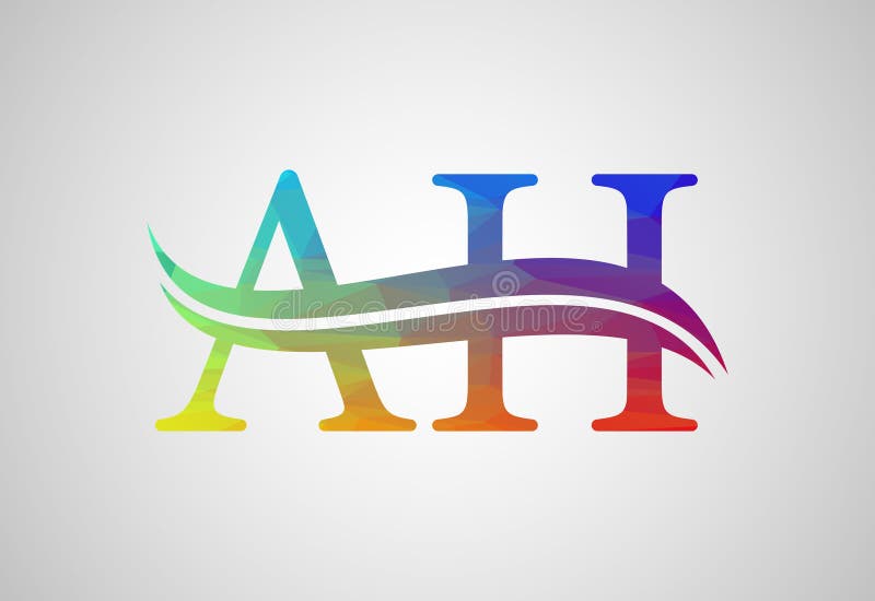 Low Poly and Initial AH Letter Logo Design, Vector Design Concept Stock ...