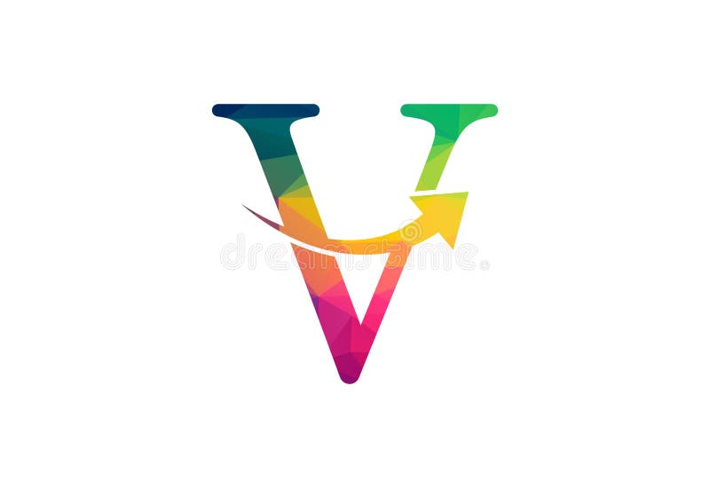Low Poly and Initial V Letter Logo Design, Vector Illustration Stock ...