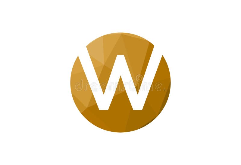Low Poly and Initial W Letter Logo Design, Vector Illustration Stock ...