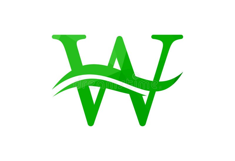 Low Poly and Initial W Letter Logo Design, Vector Illustration Stock ...