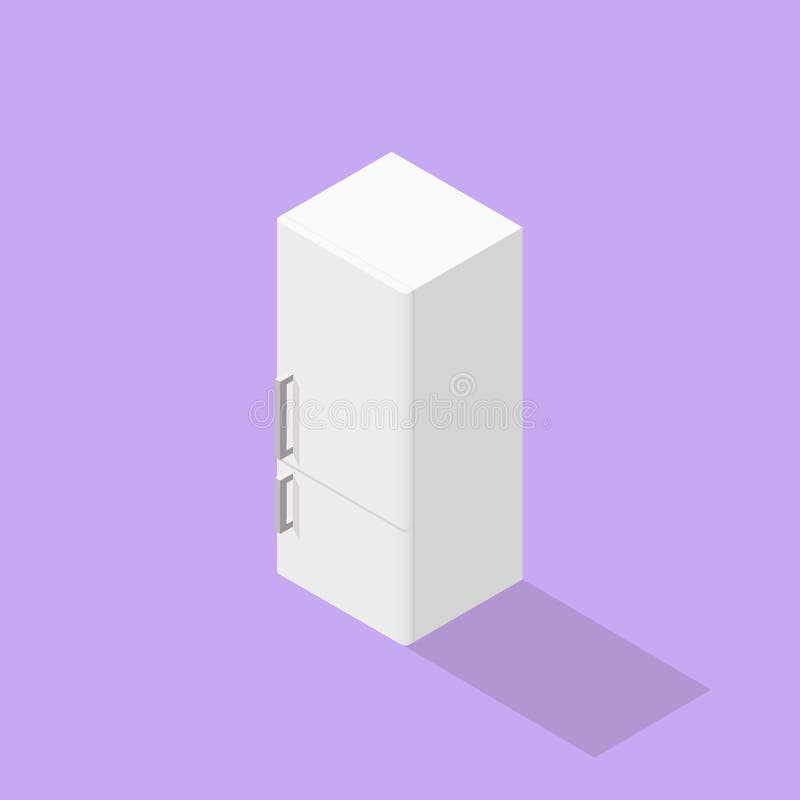 Isometric Fridge Drink with Glass Door. Mini Display Cooler. Freezer ...