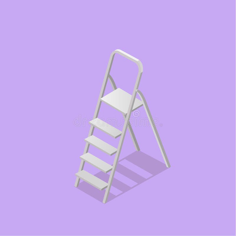 Low poly isometric ladder stock vector. Illustration of infographic ...