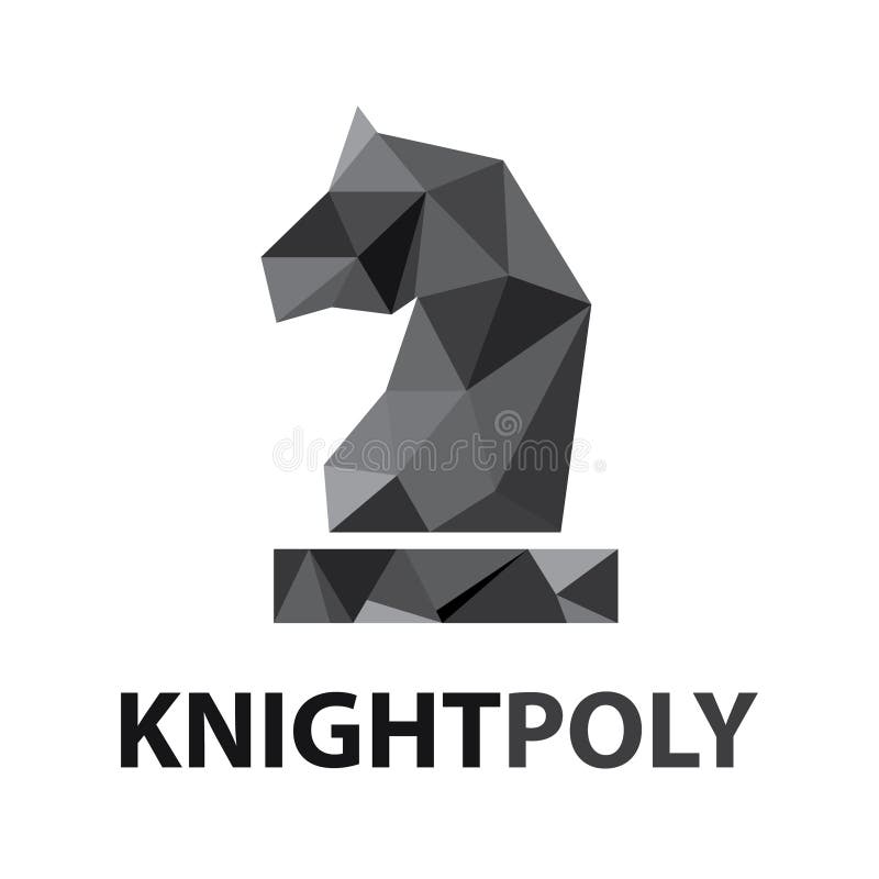 Low Poly Knight Logo Design Stock Vector - Illustration of geometric ...