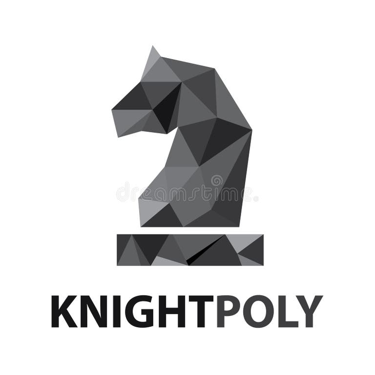 Low Poly Knight Logo Design Stock Vector - Illustration of geometric ...