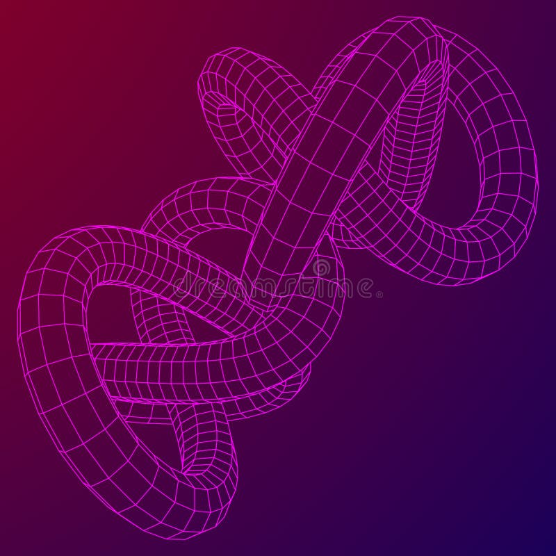 Low Poly Knot or Wire Wireframe Mesh Background. Stock Vector ...