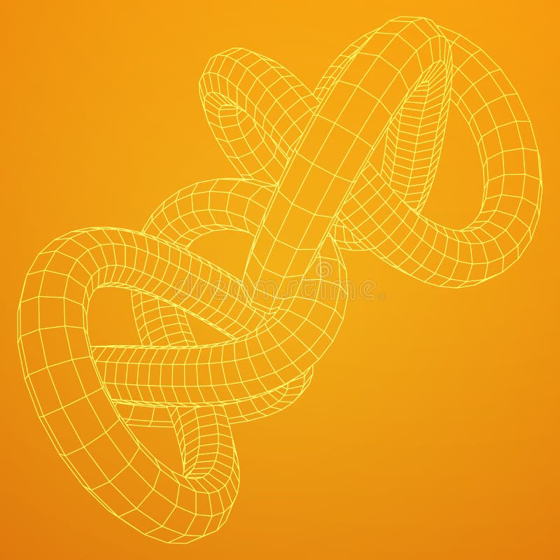 Low Poly Knot Or Wire Wireframe Mesh Background. Stock Vector ...