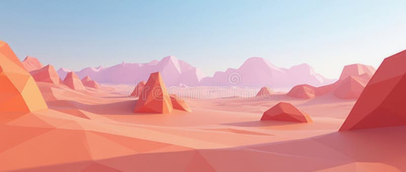 Low Poly Landscape Background with Geometric Mountains and Sharp Angles ...