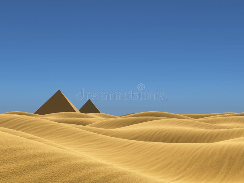 Low Poly Landscape Desert 3d Illustration Stock Illustration ...
