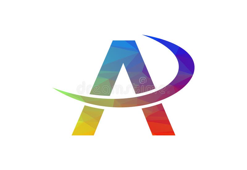 Low Poly and Creative Fan Logo Design, Vector Illustration Stock ...