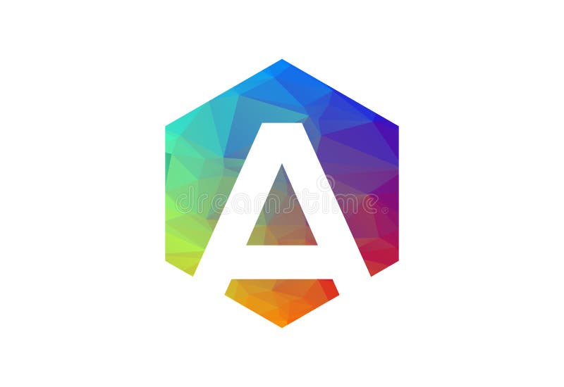 Low Poly and a Letter Logo Design, Vector Illustration Stock ...