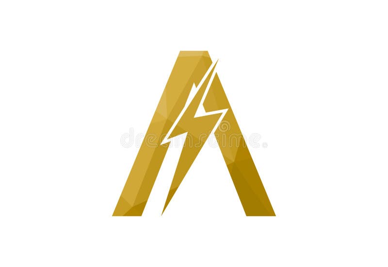 Low Poly and a Letter Logo Design, Vector Illustration Stock ...