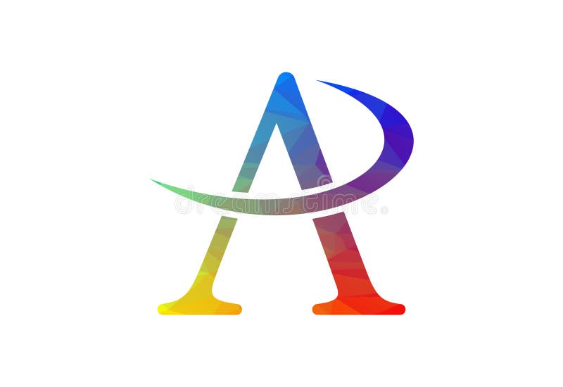 Low Poly and a Letter Logo Design, Vector Illustration Stock ...