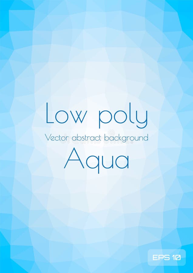 Low Poly Light Blue Abstract Background. Geometric Triangulation ...