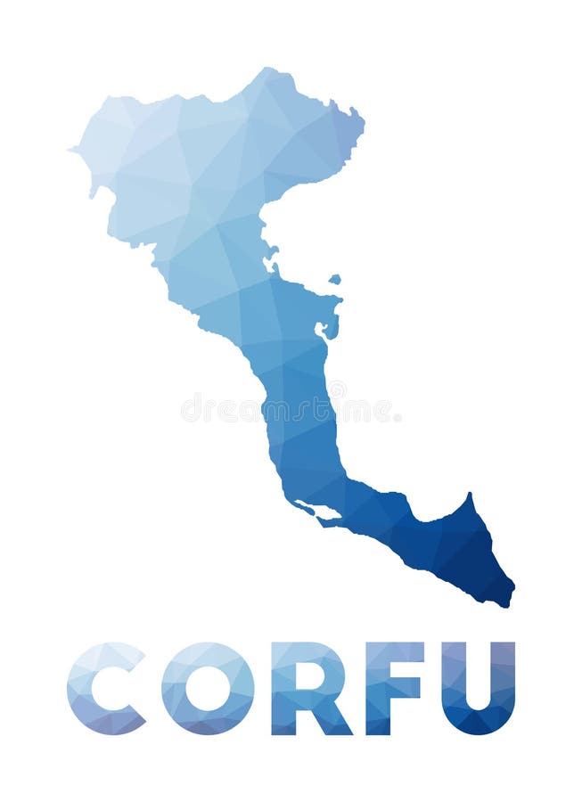 Kid style map of Corfu. stock vector. Illustration of greek - 225236110