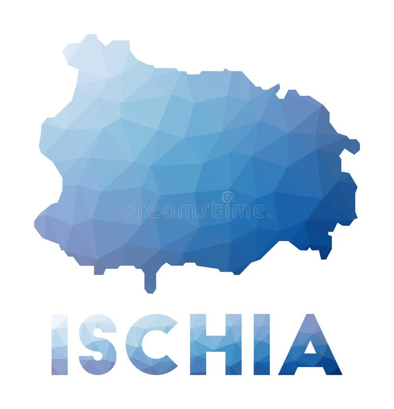 Low poly map of Ischia. stock vector. Illustration of isolated - 240613236